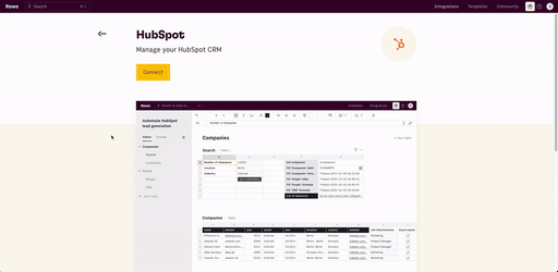 Using Hubspot With Rows Rows