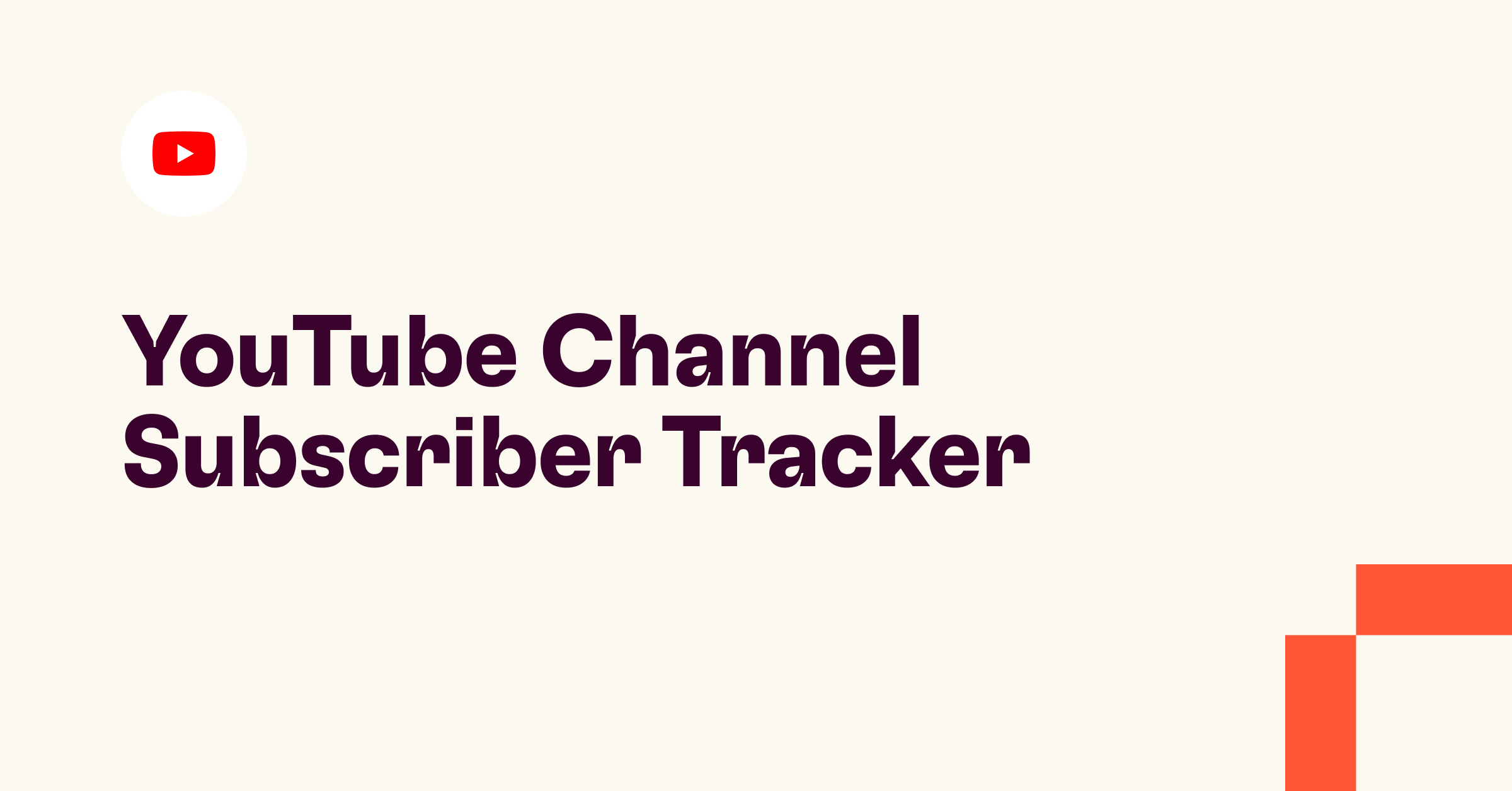 YouTube Channel Subscriber Tracker | Rows template