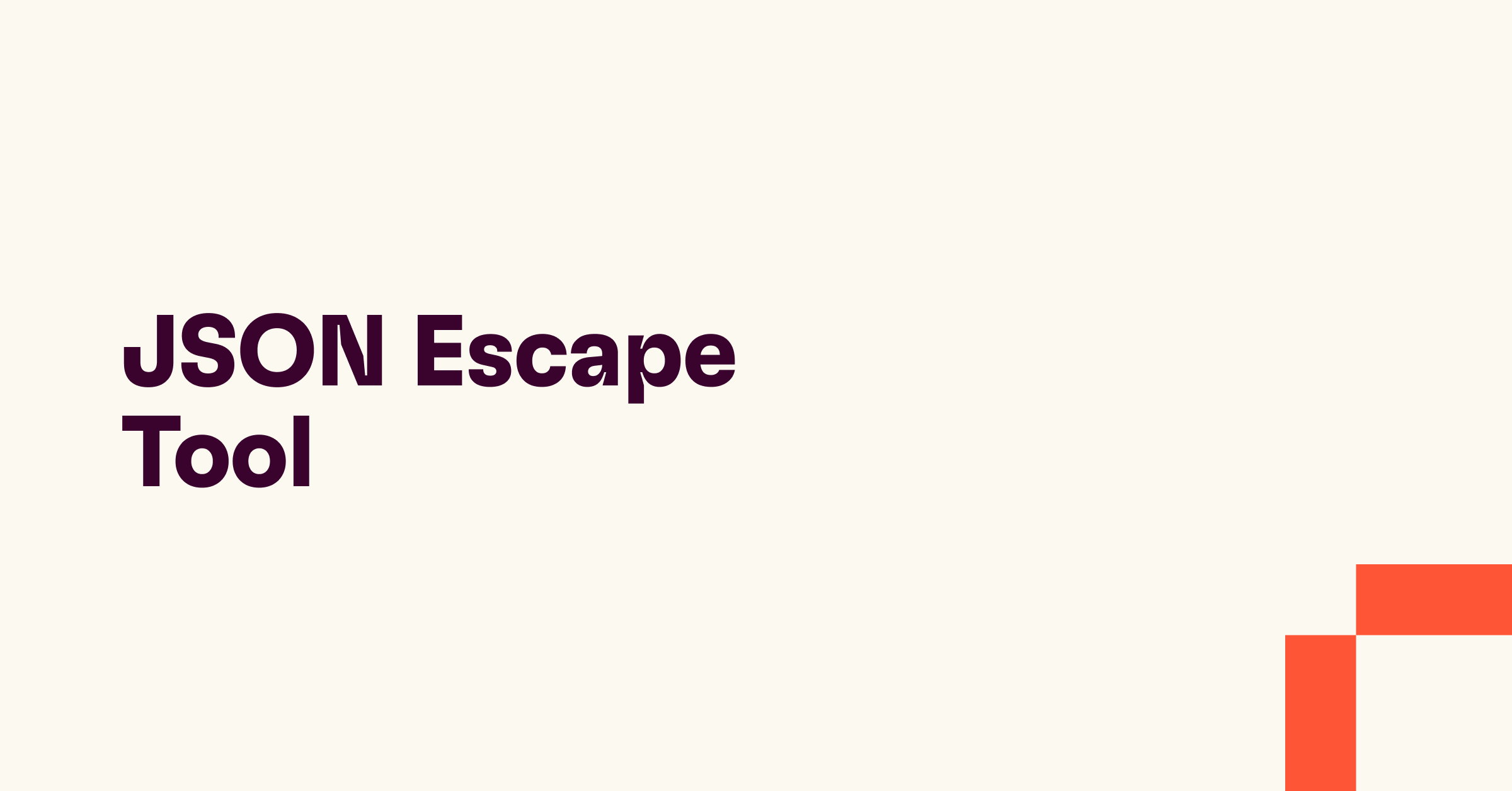 Free JSON Escape