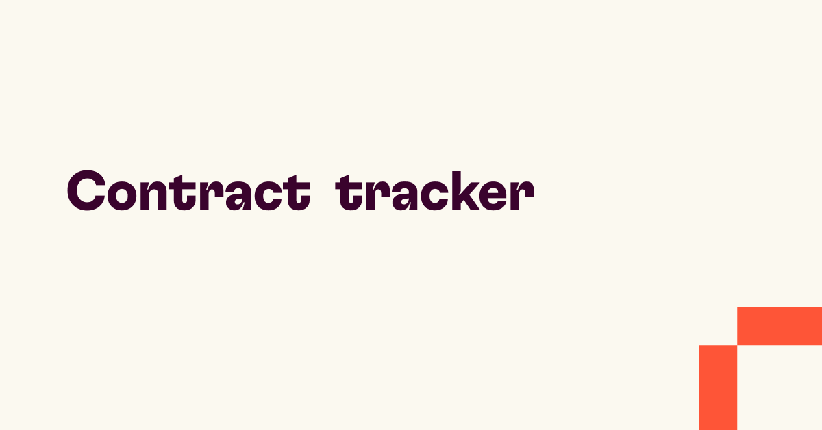 Suppliers contract tracker | Rows template