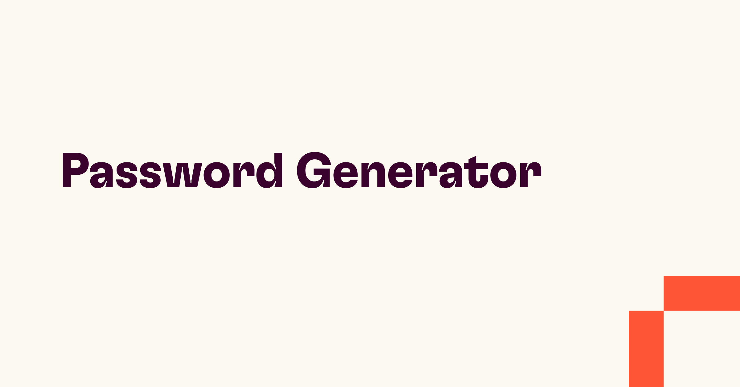 Password Generator