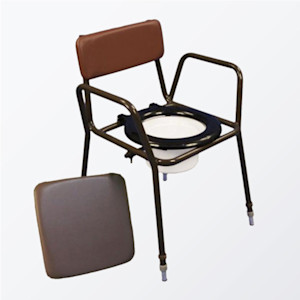 Medequip Products: Fixed Arm Adjustable Height Commode - TOI729