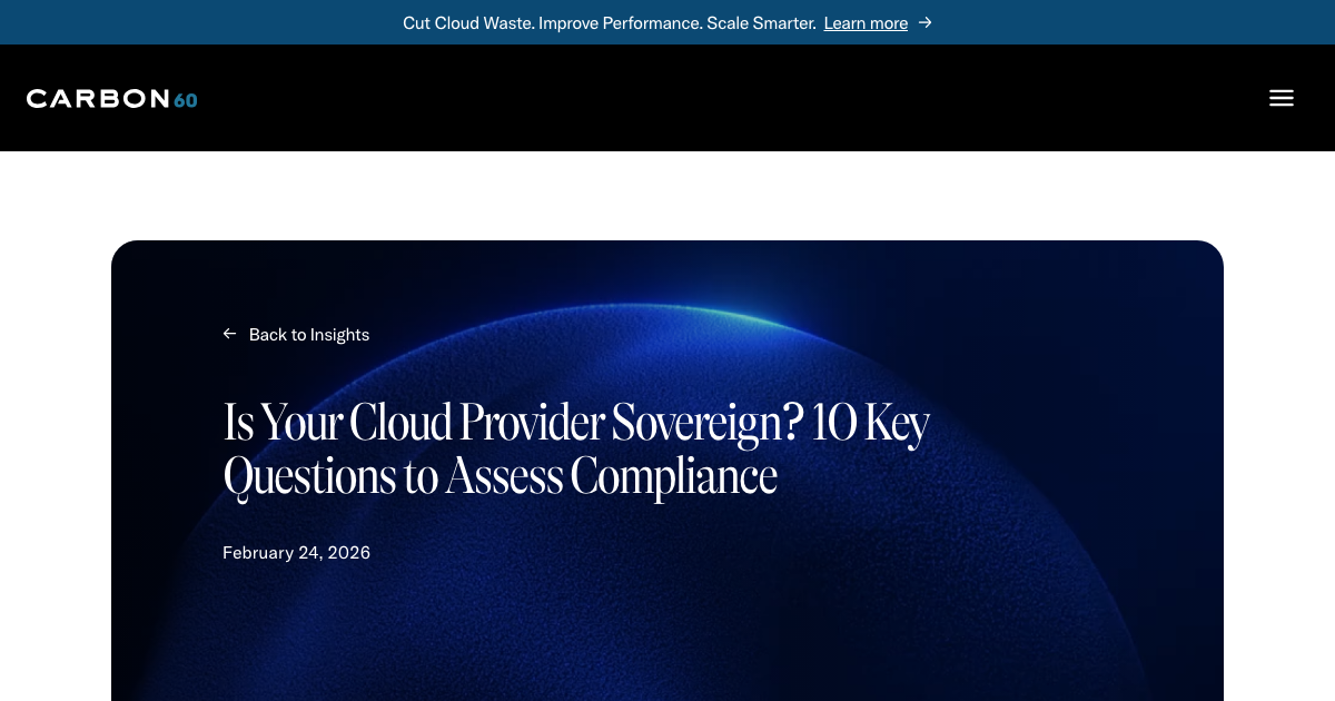 Is Your Cloud Provider Sovereign? 10 Key Questions to Assess Compliance ...