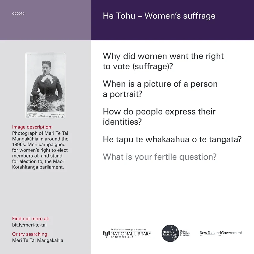 Meri Te Tai Mangakāhia (CC0010) | Services to Schools