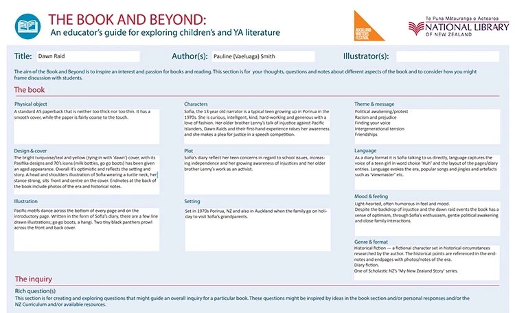 Topic Explorer - Book and Beyond guides — Dawn Raid | Services to Schools