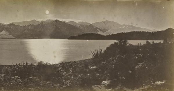About looking | Lake Hāwea by moonlight | National Library of New Zealand