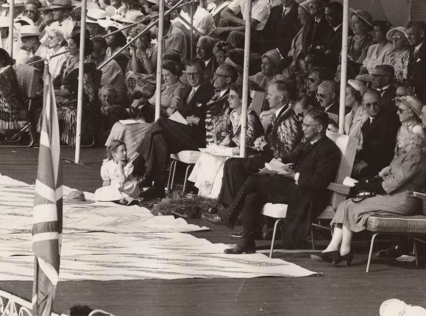 Esther Fawcett and the royal party, Rotorua | National Library of New ...