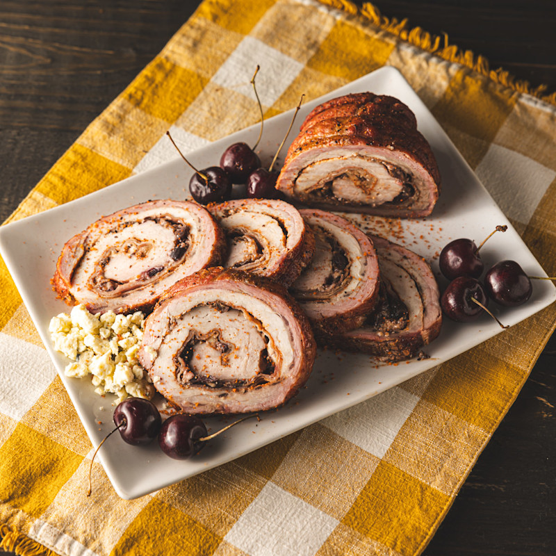 Bleu Cheese And Cherry Pork Loin | recteq