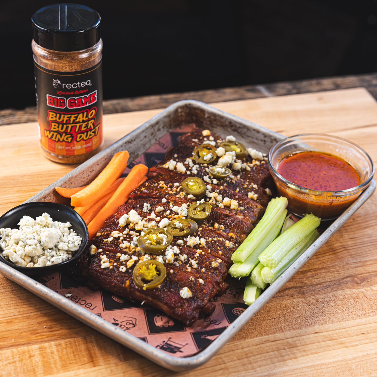 Smoked Buffalo & Bleu Cheese Ribs | recteq
