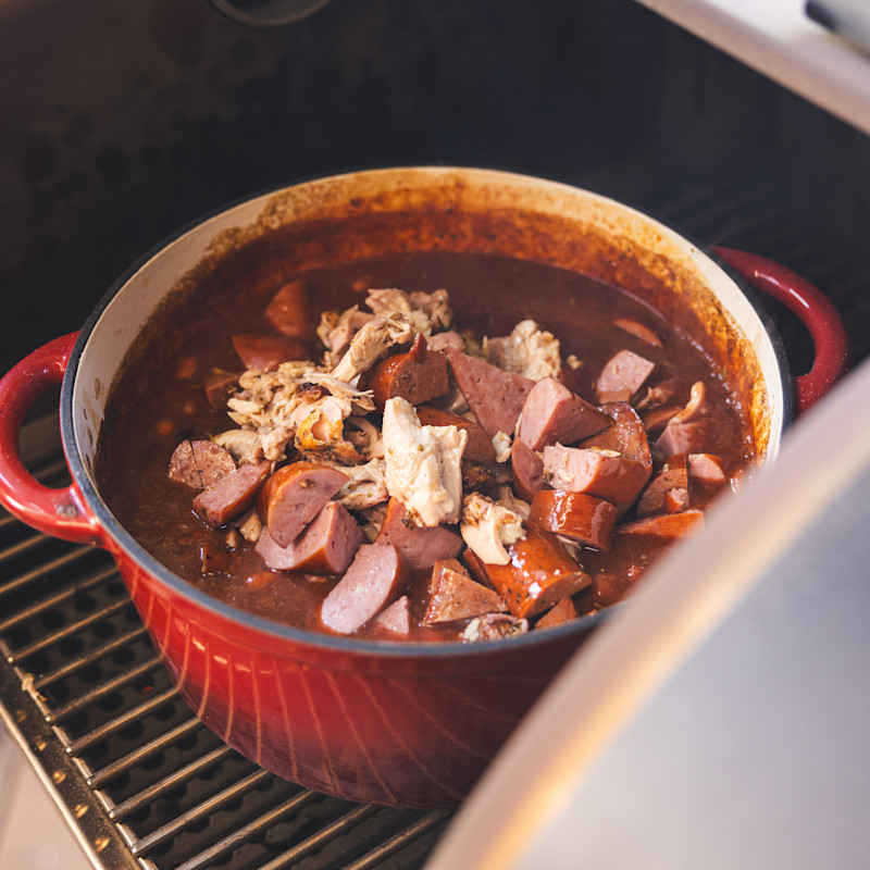 DualFire Smoked Chicken and Sausage Gumbo | recteq