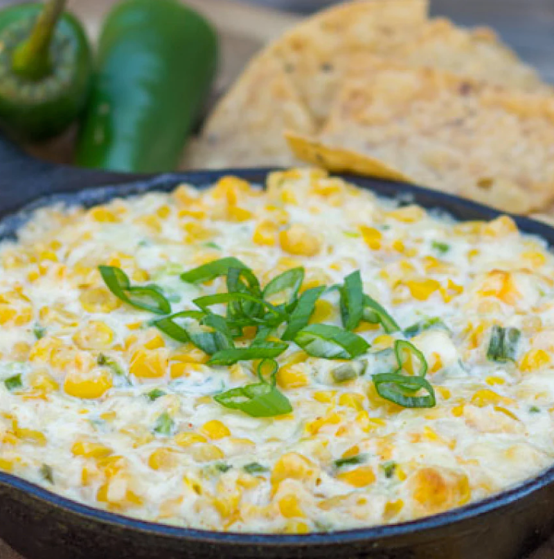Spicy Roasted Corn and Pepper Jack Dip | recteq