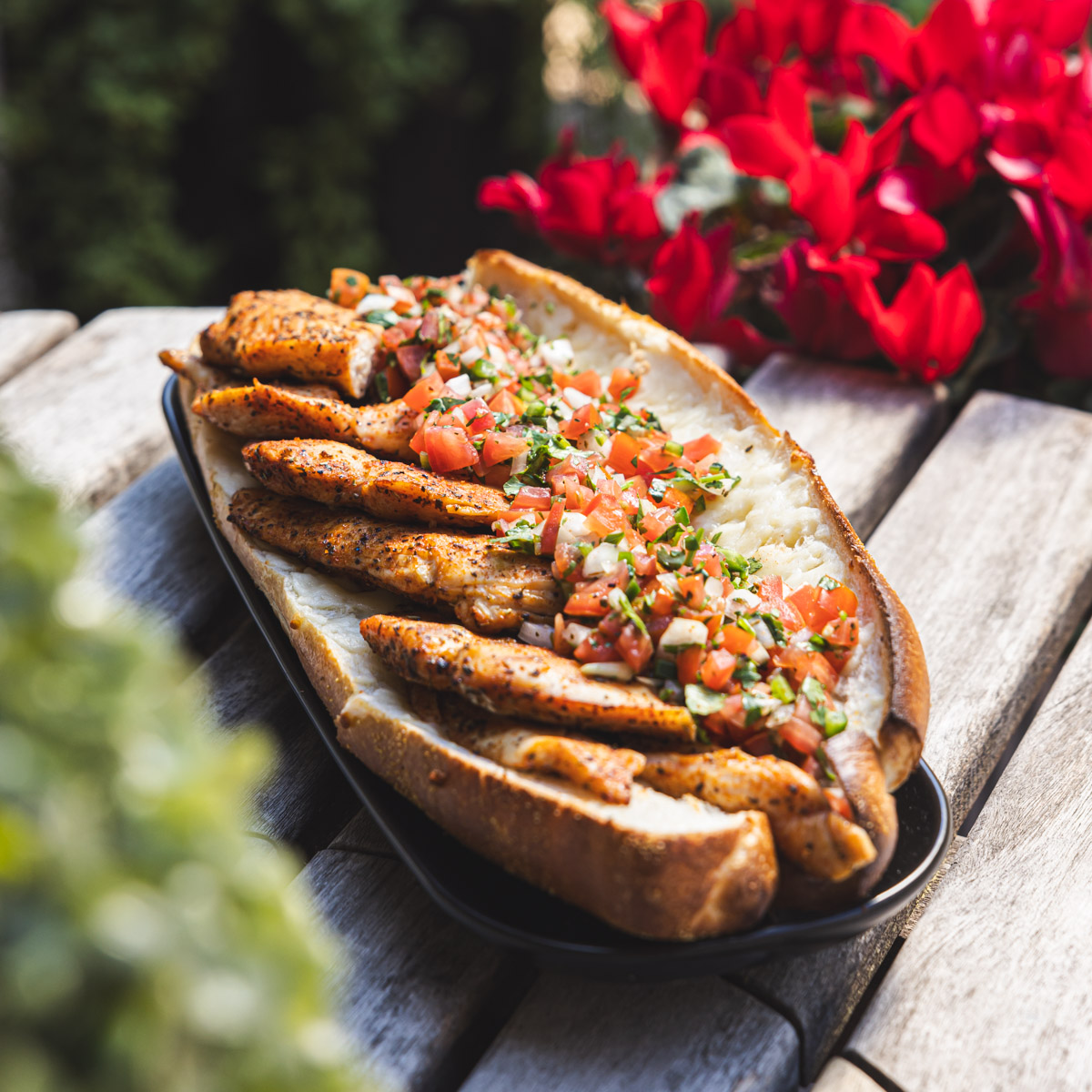 Grilled Pico de Gallo Chicken Cheesesteaks | recteq