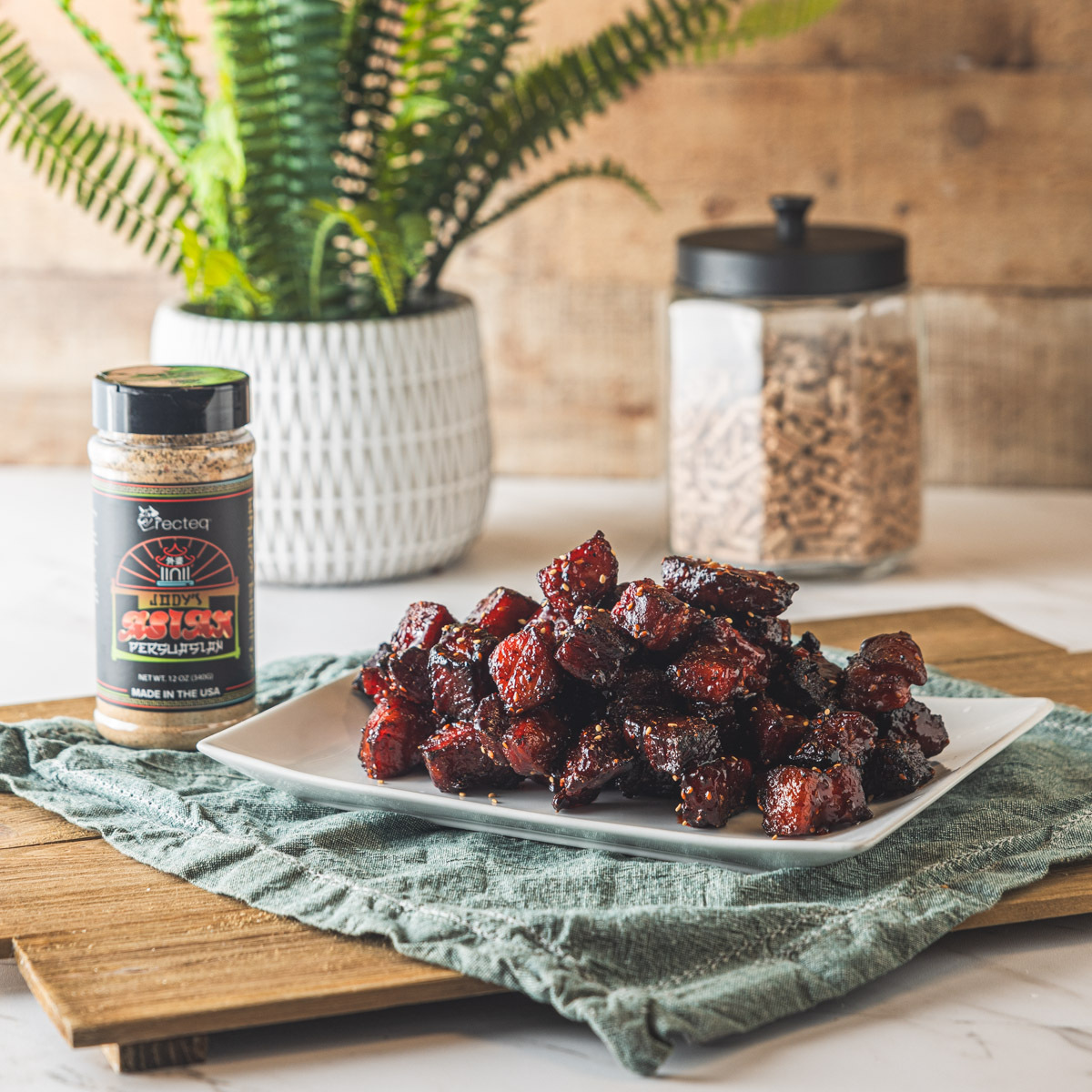Char Siu Pork Belly Burnt Ends | recteq