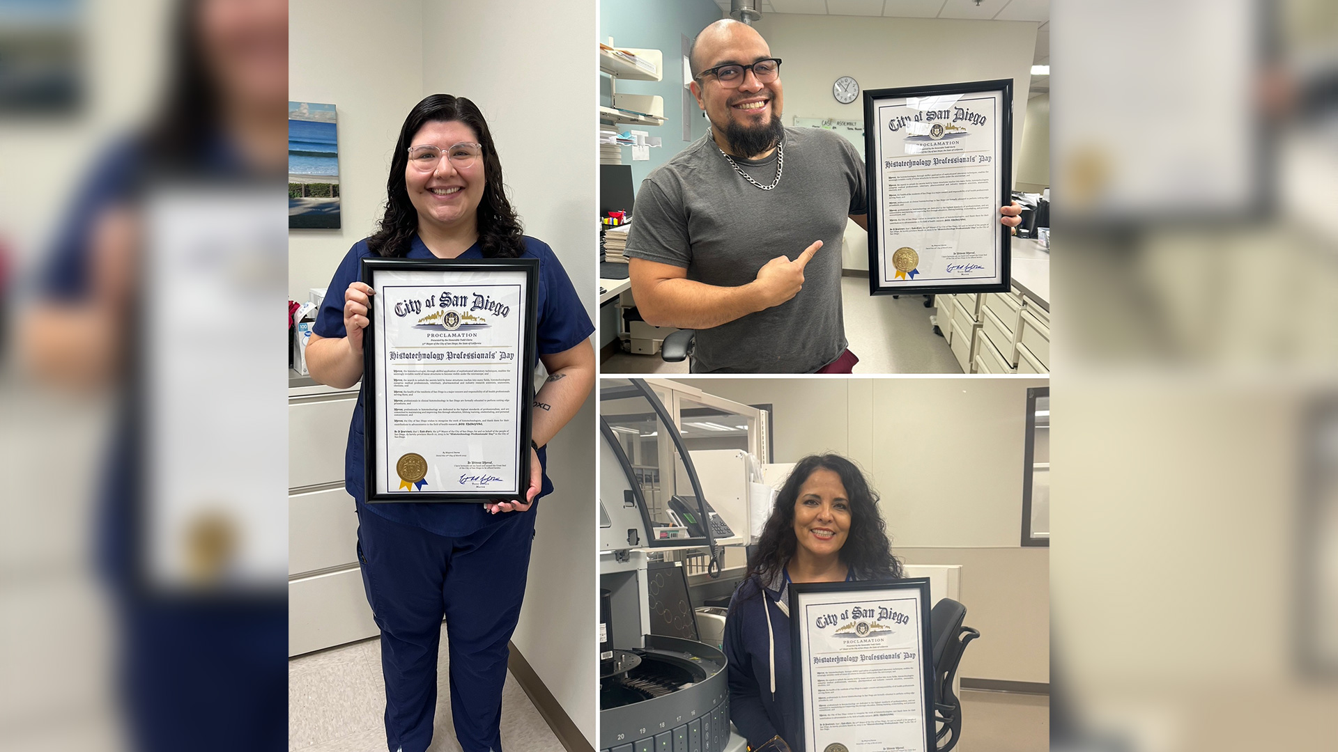 Todd Gloria Declares Histotechnology Professionals Day | Sharp HealthCare