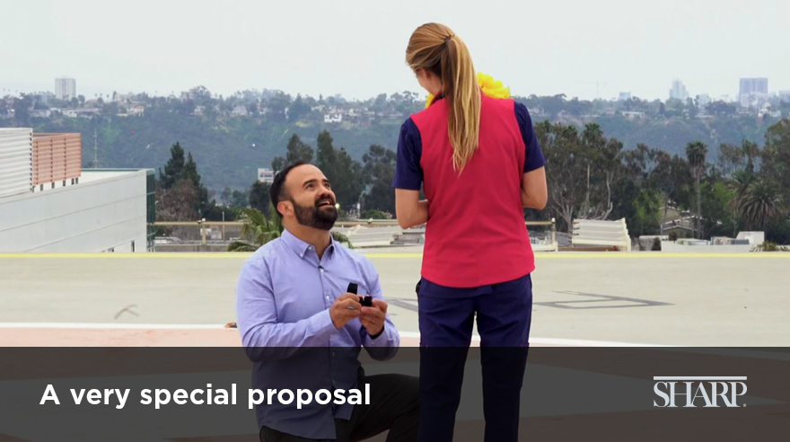 Sharp Employees Get Engaged on Hospital’s Rooftop | Sharp HealthCare