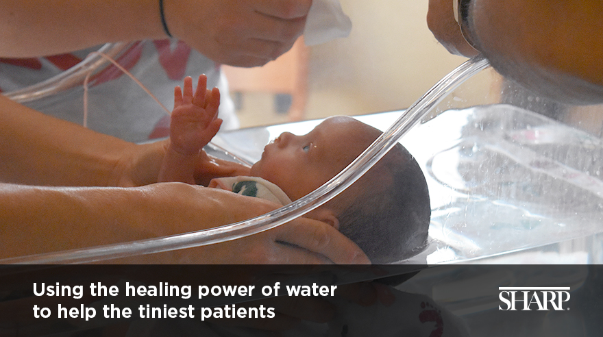 Hydrotherapy in the Sharp Mary Birch NICU | Sharp HealthCare