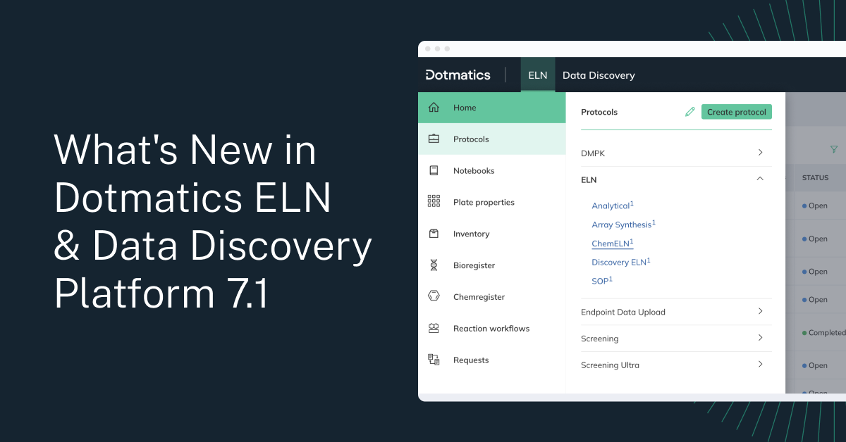 Announcing Dotmatics ELN & Data Discovery Platform 7.1
