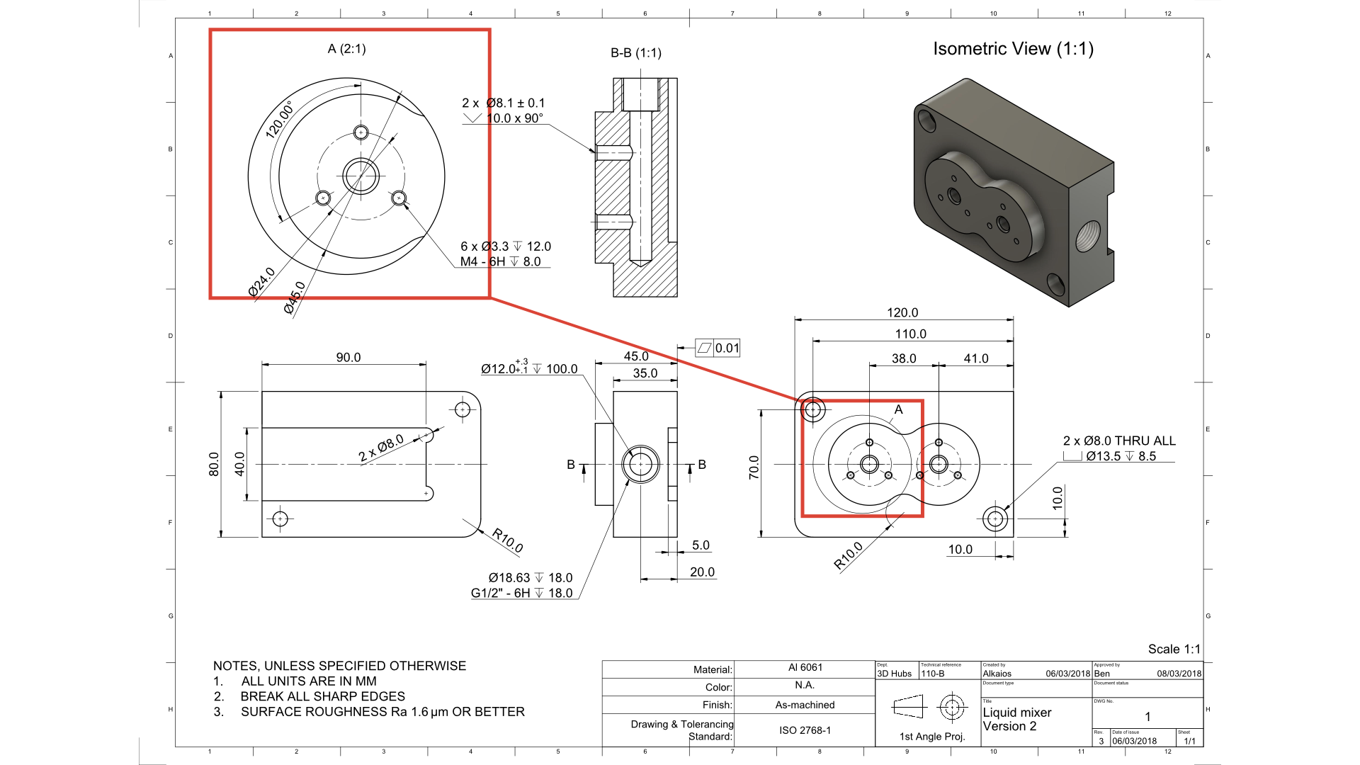 How to prepare a technical drawing for CNC machining | Hubs