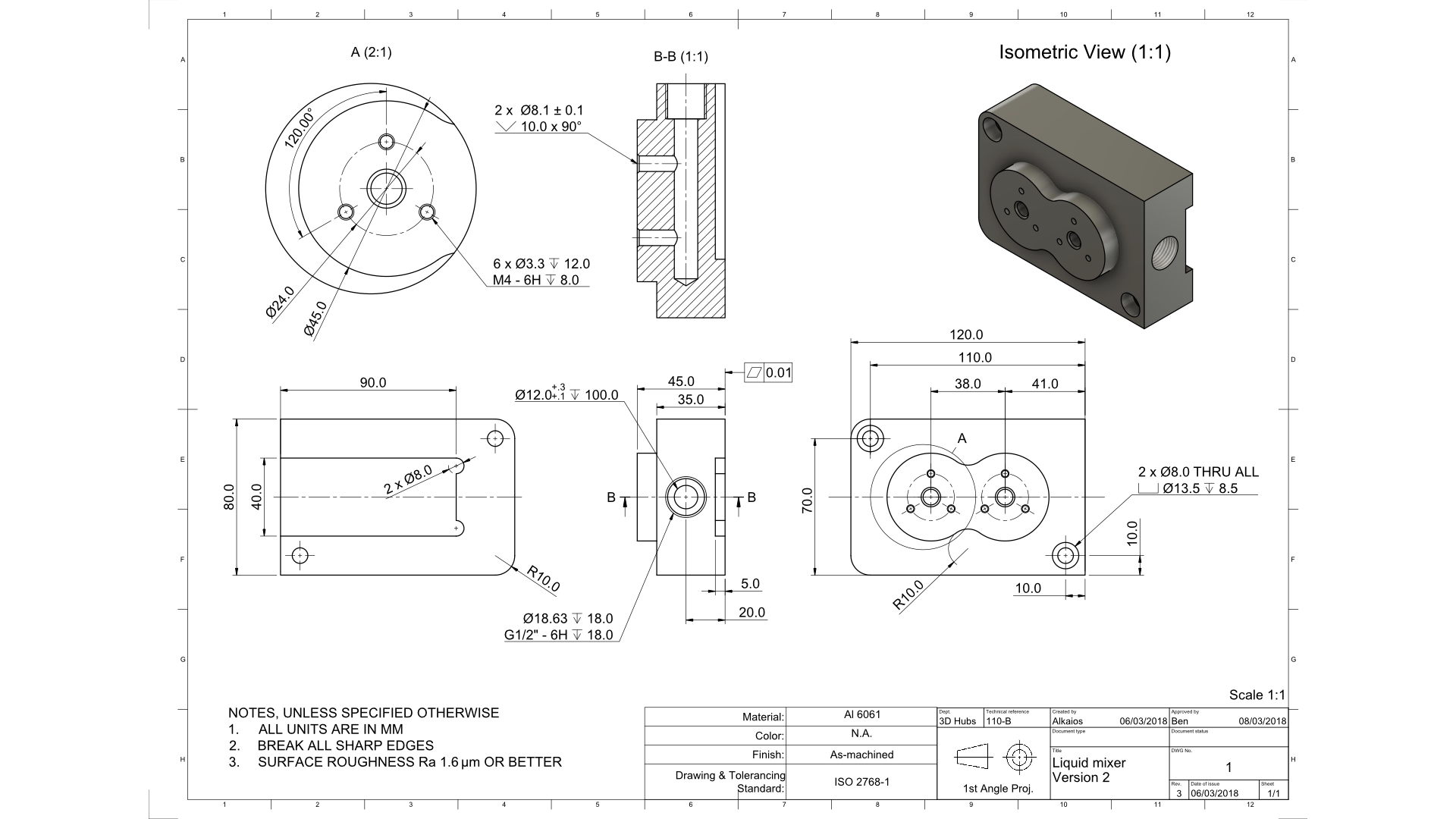 How to prepare a technical drawing for CNC machining | Hubs