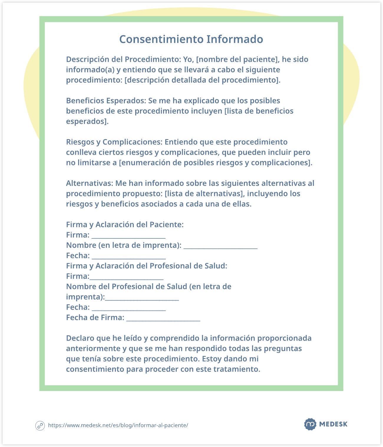 Consentimiento informado: la Importancia, Características y Formato ...