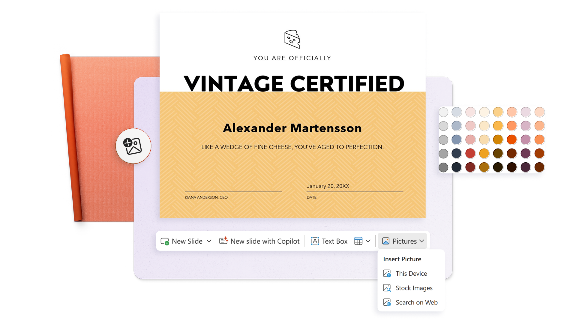 customisable certificate