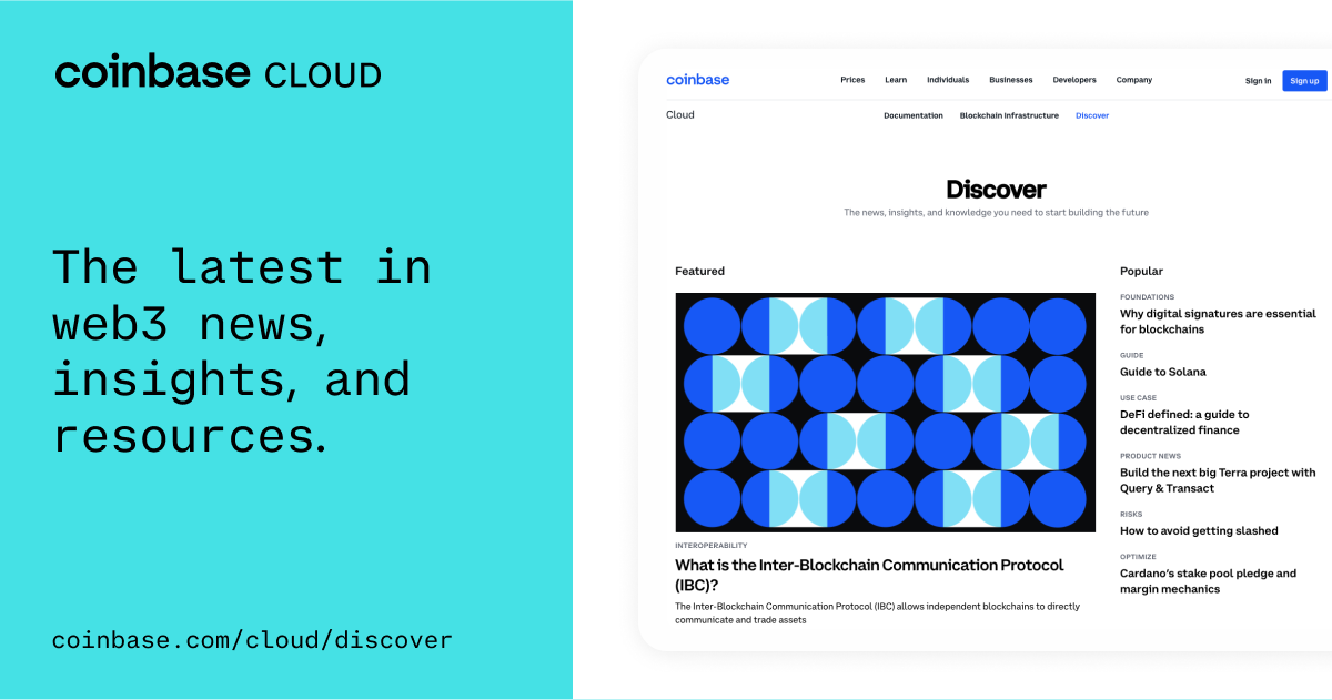 Coinbase Cloud - Discover -Dev Foundations