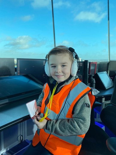 Charlie up the ATC tower at BHX | Birmingham Airport