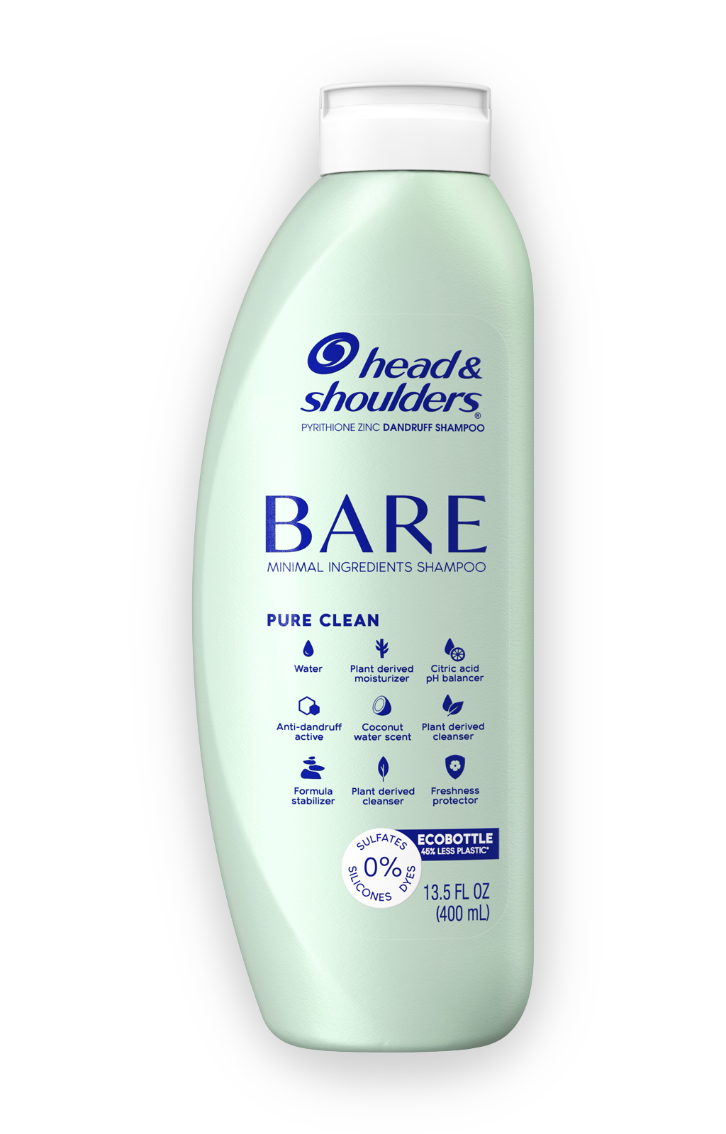 Champú anticaspa Head & Shoulders BARE Pure Clean, tratamiento ...