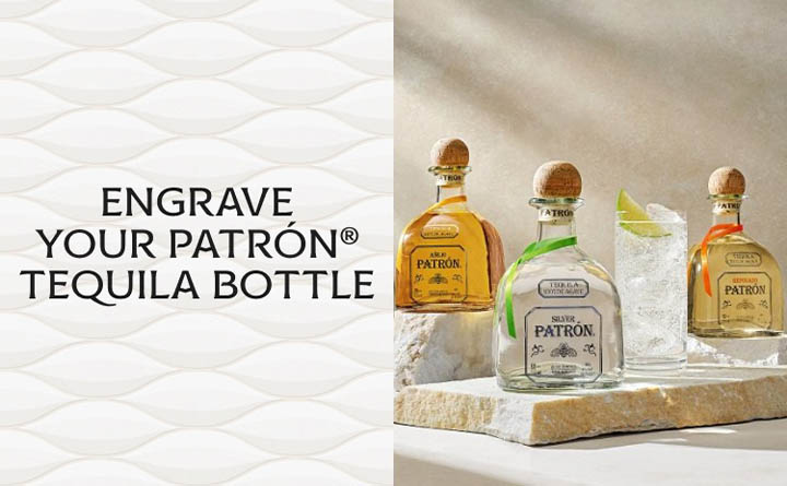 Shop The Engrave Your Patrón® Tequila Bottle Collection | ReserveBar