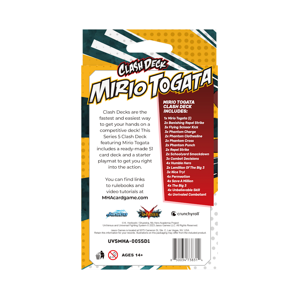 My Hero Academia Collectible Card Game Undaunted Raid Clash Starter
