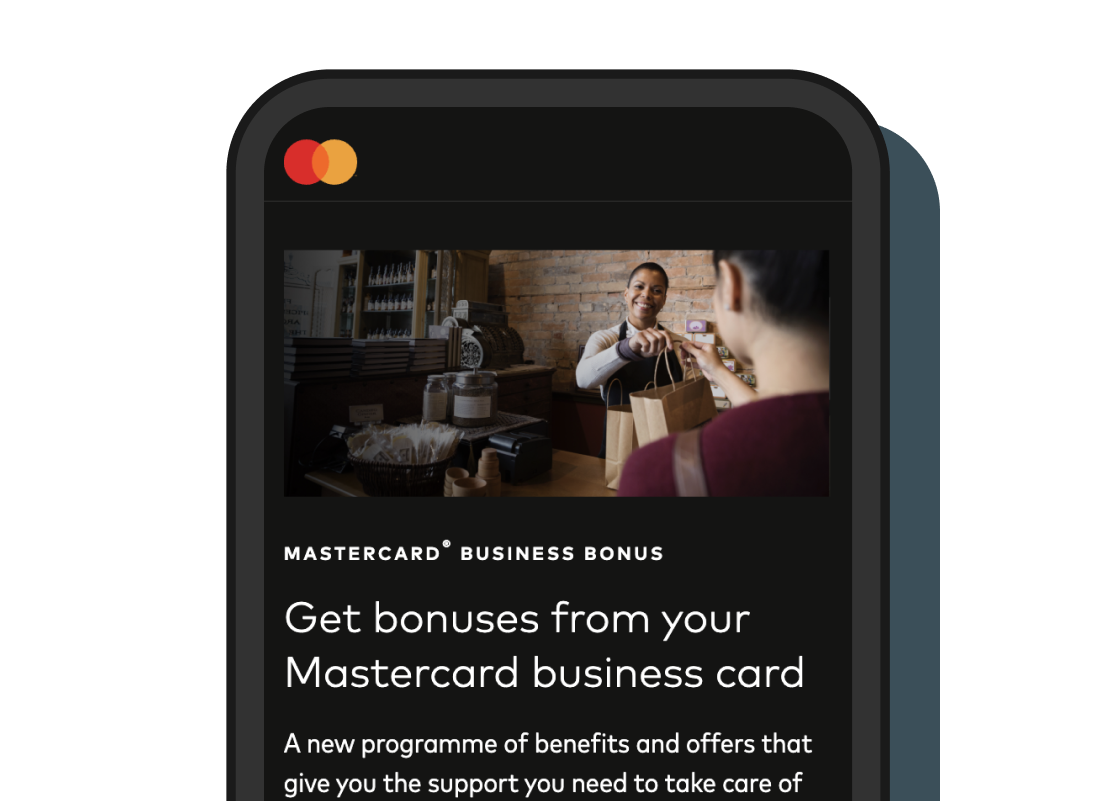 Mastercard business bonus | Mettle