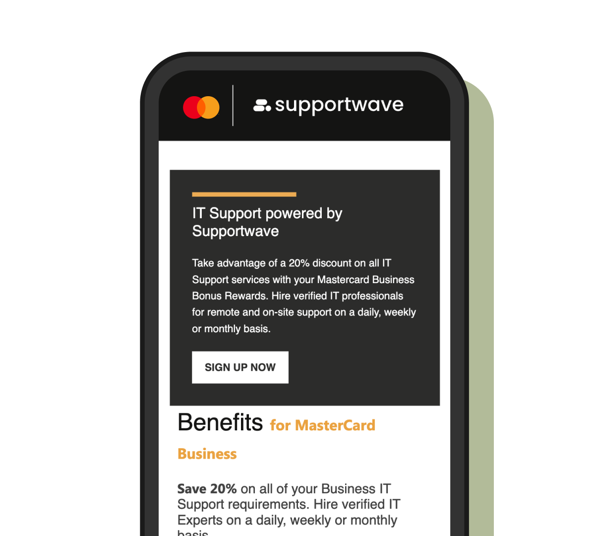 Mastercard business bonus | Mettle