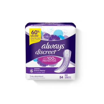 Always Discreet Extra Heavy Long Pads - 6 Drops | Always Discreet