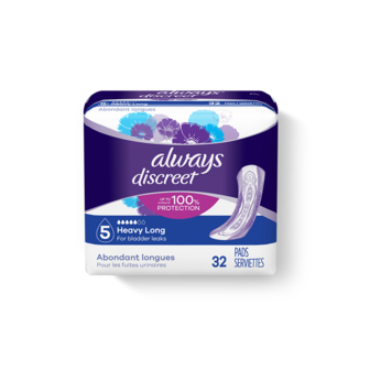 Always Discreet Heavy Long Pads - 5 Drops | Always Discreet