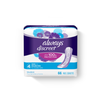 Always Discreet Moderate Long Pads - 4 Drops | Always Discreet