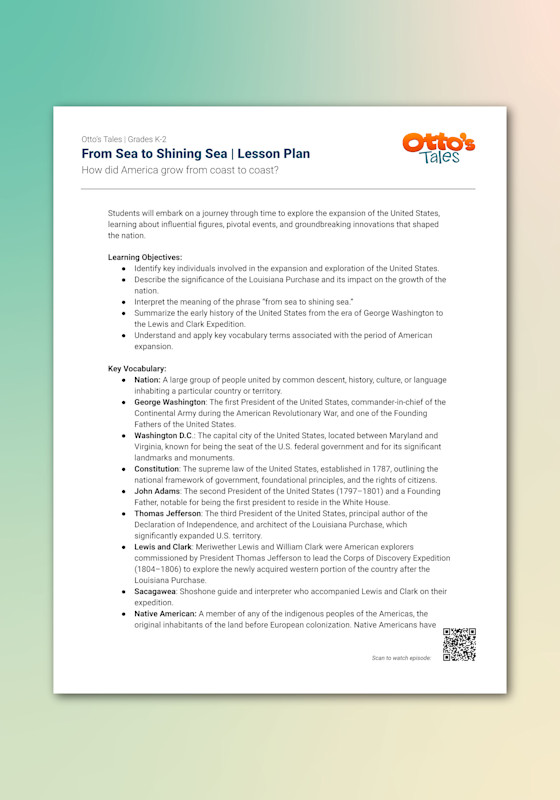"Otto's Tales: From Sea to Shining Sea" Lesson Plan | PragerU