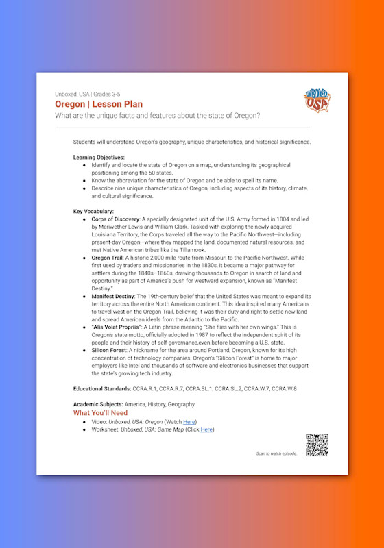 "Unboxed, USA: Oregon" Lesson Plan | PragerU