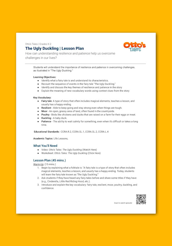 "Otto's Tales: The Ugly Duckling" Lesson Plan | PragerU