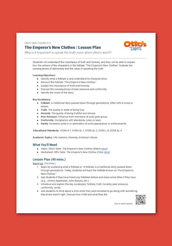 "Otto's Tales: The Emperor's New Clothes" Lesson Plan | PragerU