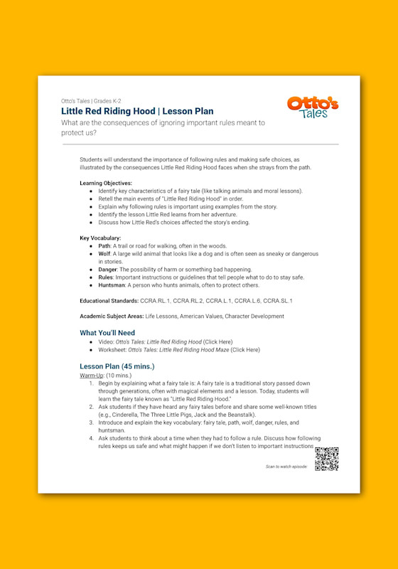 "Otto's Tales: Little Red Riding Hood" Lesson Plan | PragerU