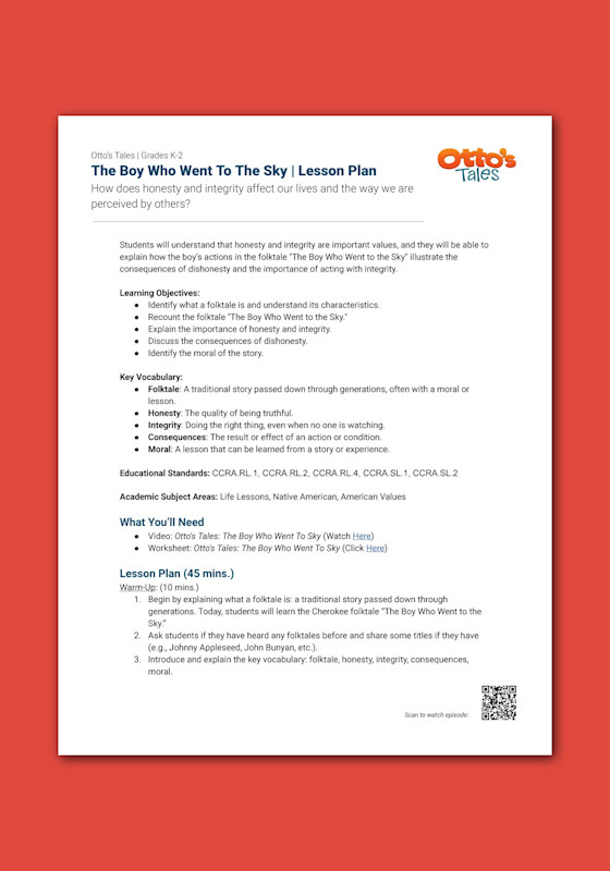 "Otto's Tales: The Boy Who Went to the Sky" Lesson Plan | PragerU