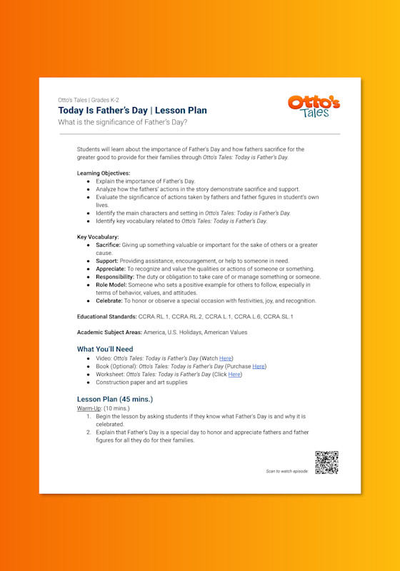 "Otto's Tales: Today Is Father's Day" Lesson Plan | PragerU