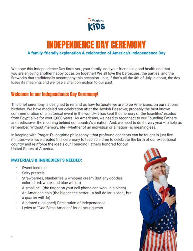 Independence Day Ceremony PDF | PragerU