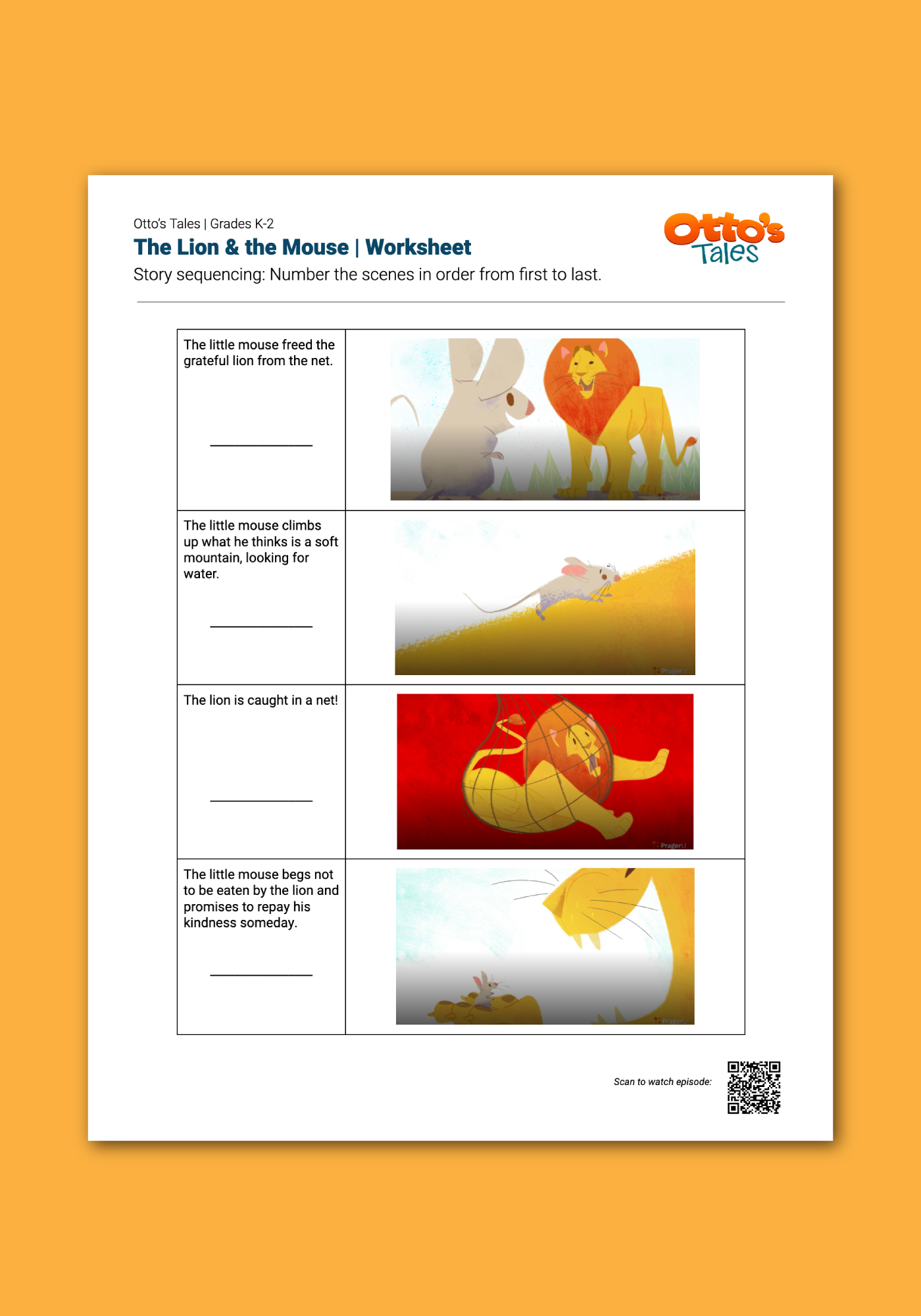 The Lion And The Mouse Worksheets Kids Activities Online | 😍THE