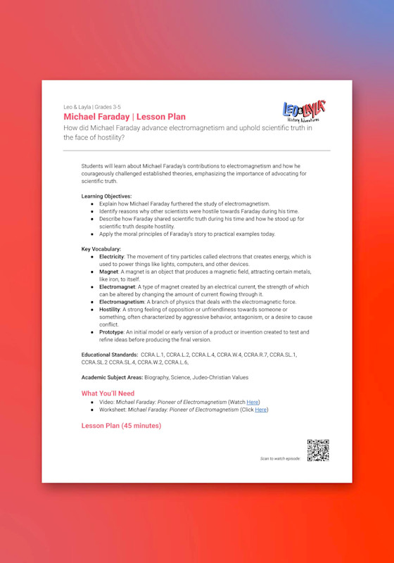 "Leo & Layla: Michael Faraday" Lesson Plan | PragerU