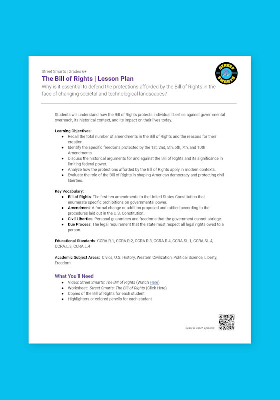 "Street Smarts: The Bill of Rights" Lesson Plan | PragerU