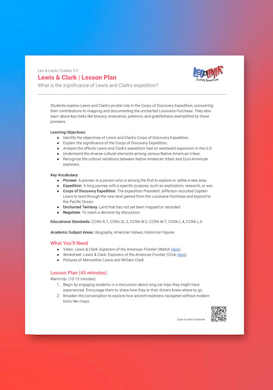 "Leo & Layla: Lewis & Clark" Lesson Plan | PragerU