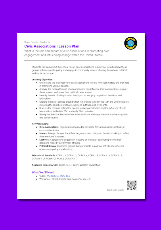 "Street Smarts: Civic Associations" Lesson Plan | PragerU