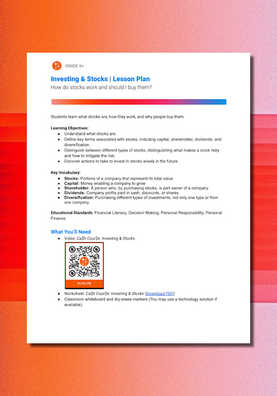 "Cash Course: Investing & Stocks" Lesson Plan | PragerU