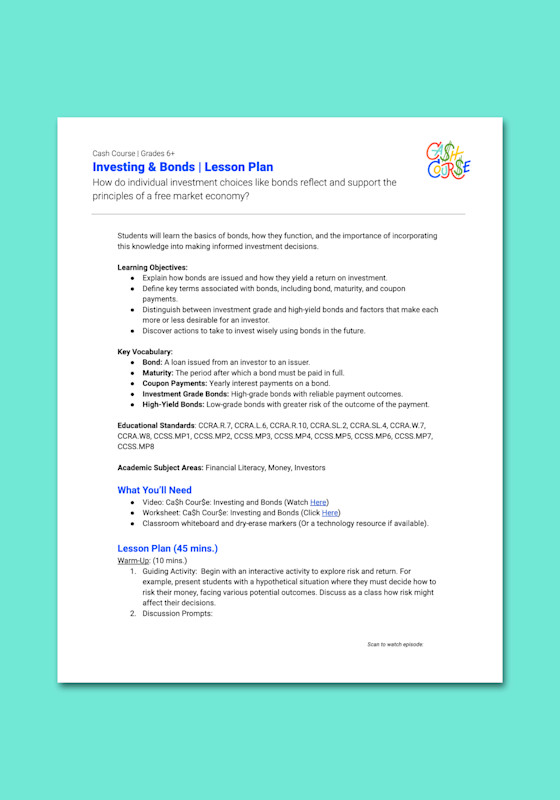 "Cash Course: Investing & Bonds" Lesson Plan | PragerU